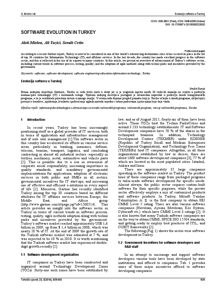 Software Evolution in Turkey | PDF | Agile Software Development | Turkey