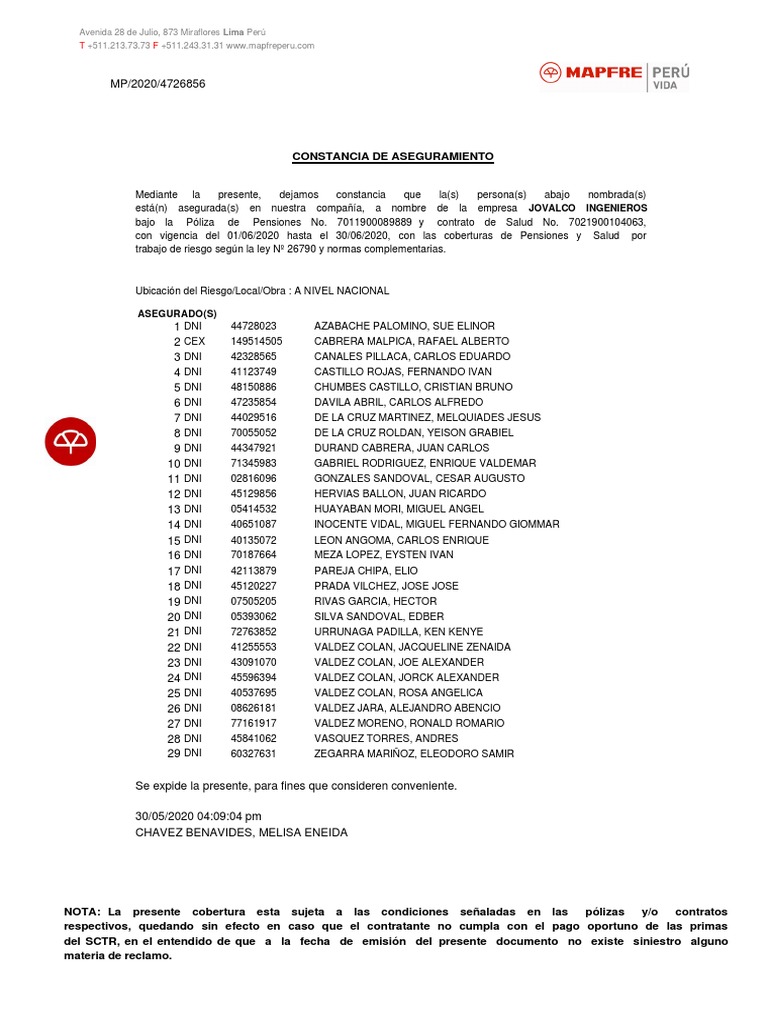 Const SCTR Junio PDF | PDF | America latina