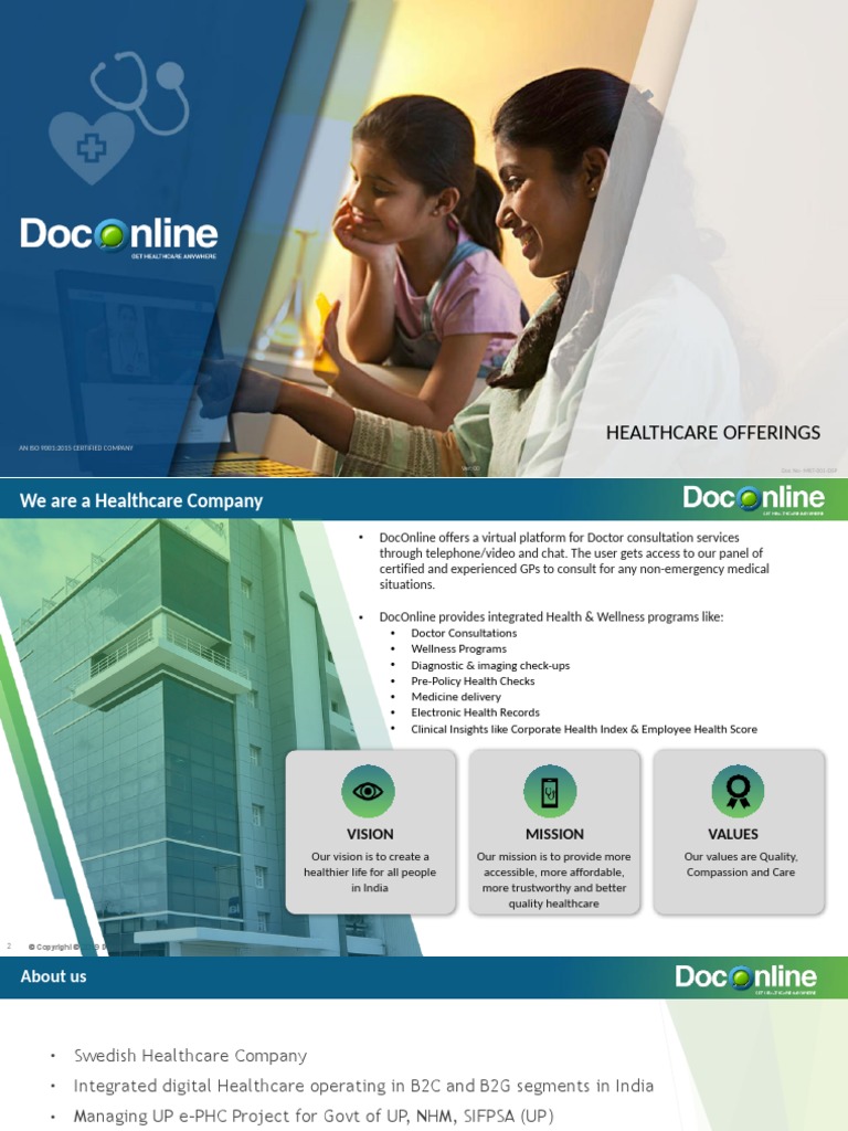 Doconline Profile Pdf Pdf Health Care Medicine