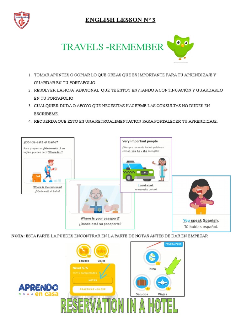 Travels - Remember: English Lesson #3 | PDF