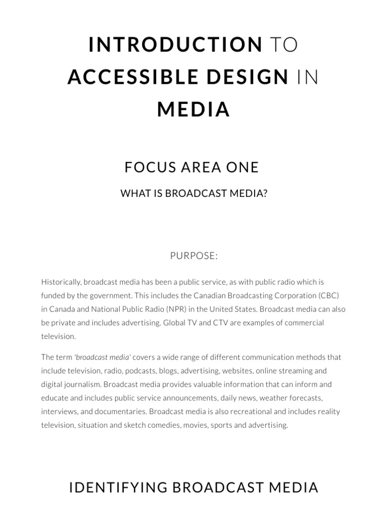 What Is Broadcast Media Pdf