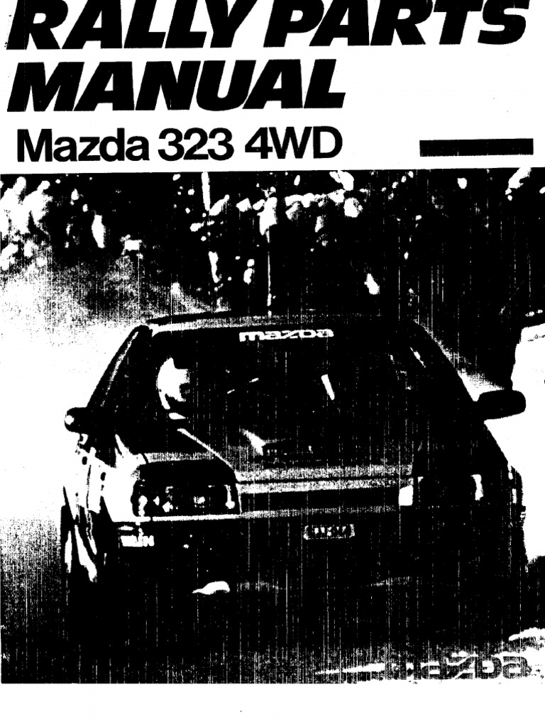 Complete 1988 Mazda 323 Rally Parts Manual | PDF