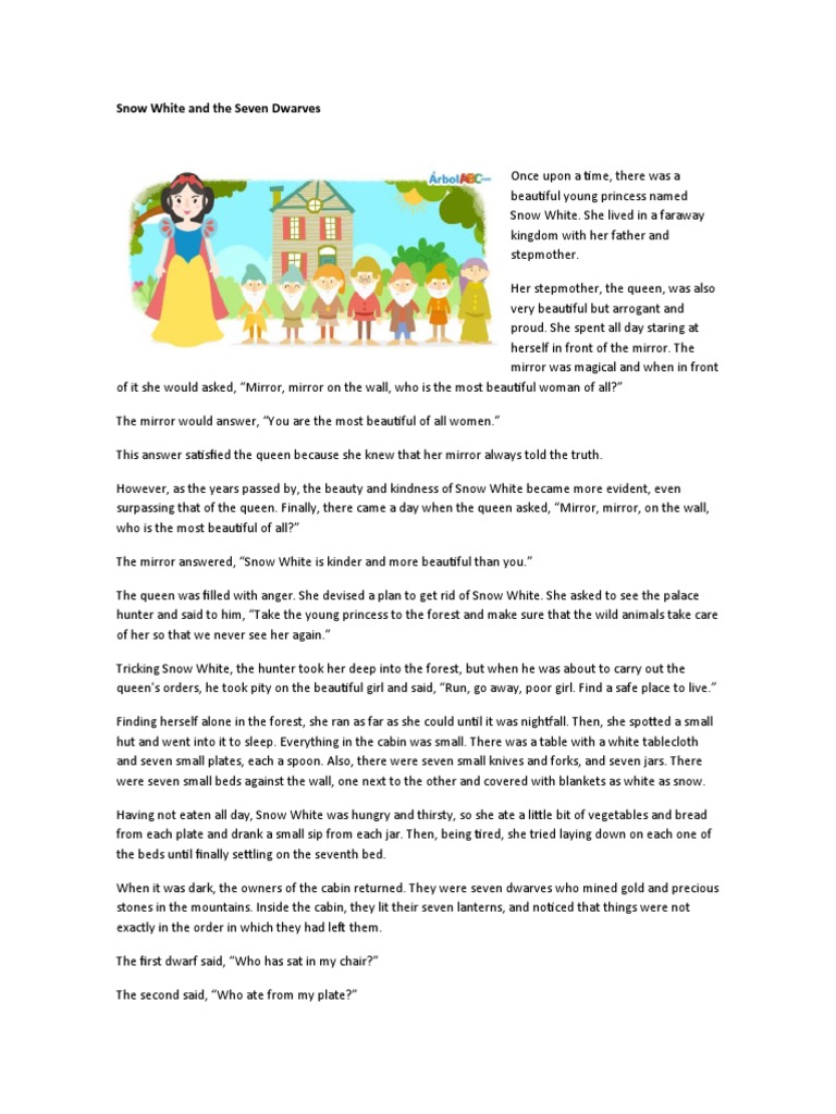5 Cuentos En Ingles Pdf Snow White