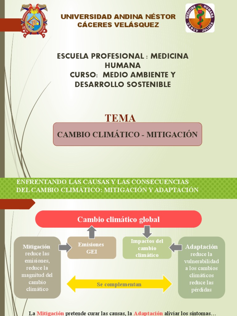 Mitigacion y Adaptacion Al Cambio Climático | PDF | Mitigación del cambio climático | Gases de ...