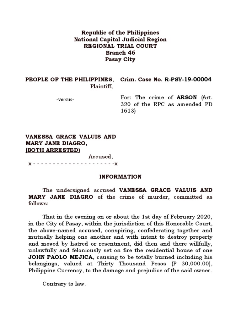 Information - Arson | PDF | Arson | Crime & Violence