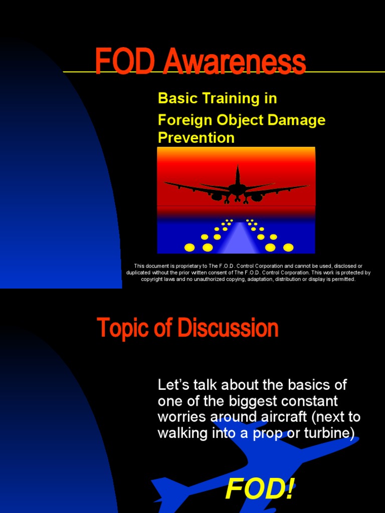 FOD Awareness: Basic Training in Foreign Object Damage Prevention | PDF ...