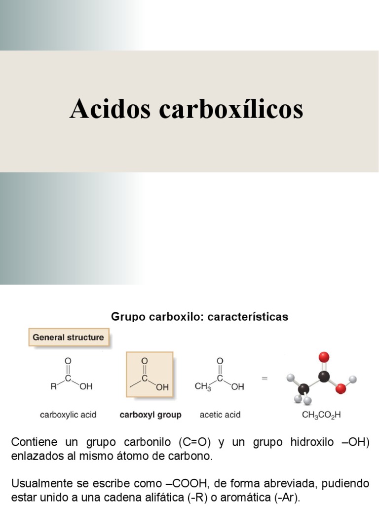 AcidosCarboxilicos 040620 | PDF | Ácido carboxílico | Hidrólisis