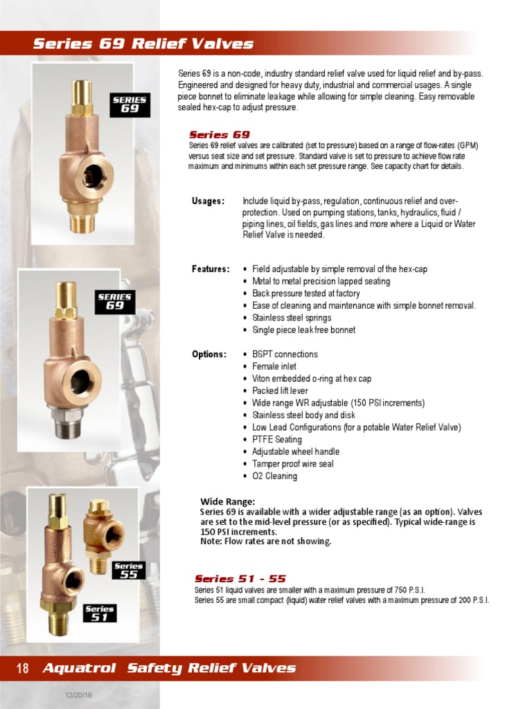 AQUATROL Series-69-51-55 VAL SEGURIDAD | PDF | Valve | Equipment