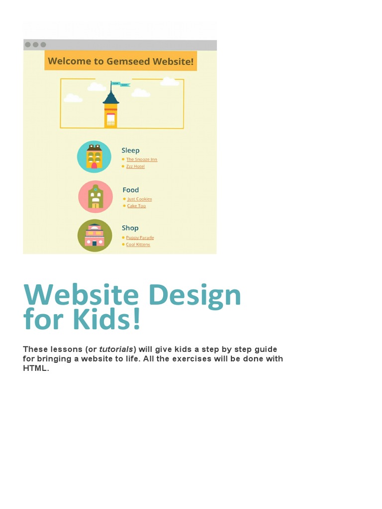 Website Design For Kids! | PDF