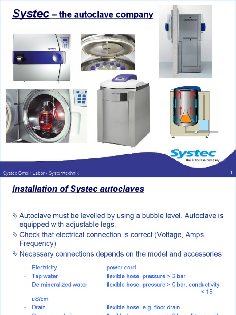 Installation - Operation - Maintenance Autoclave | PDF | Sterilization ...
