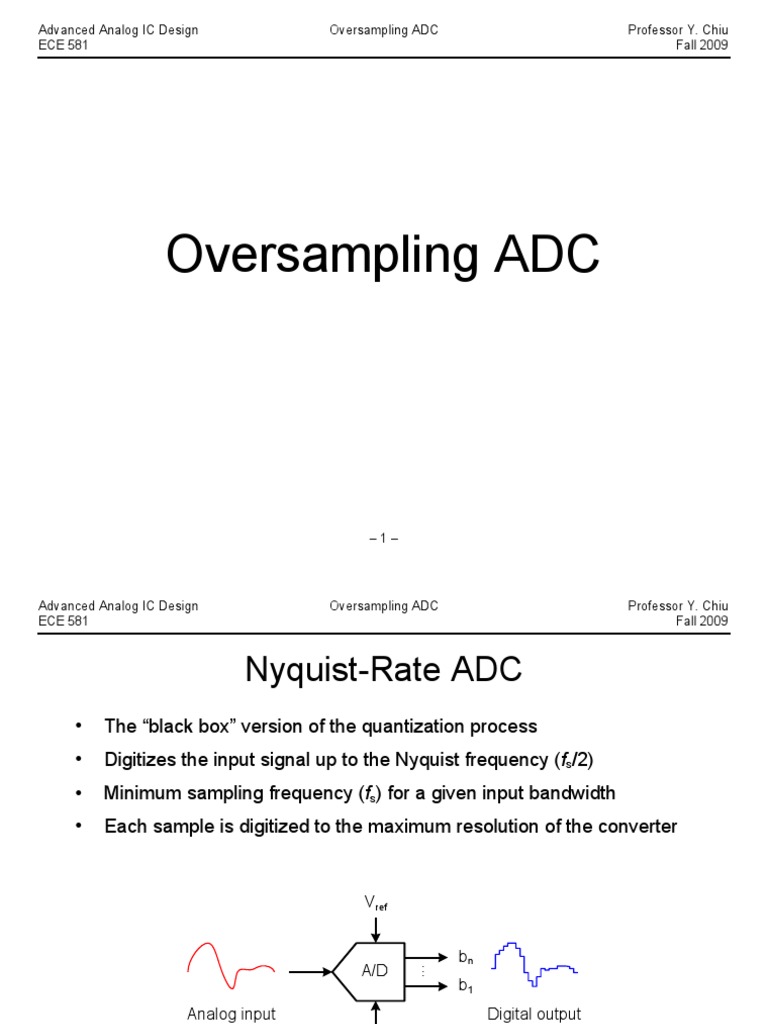 Oversampling ADC: Advanced Analog IC Design Oversampling ADC Professor ...
