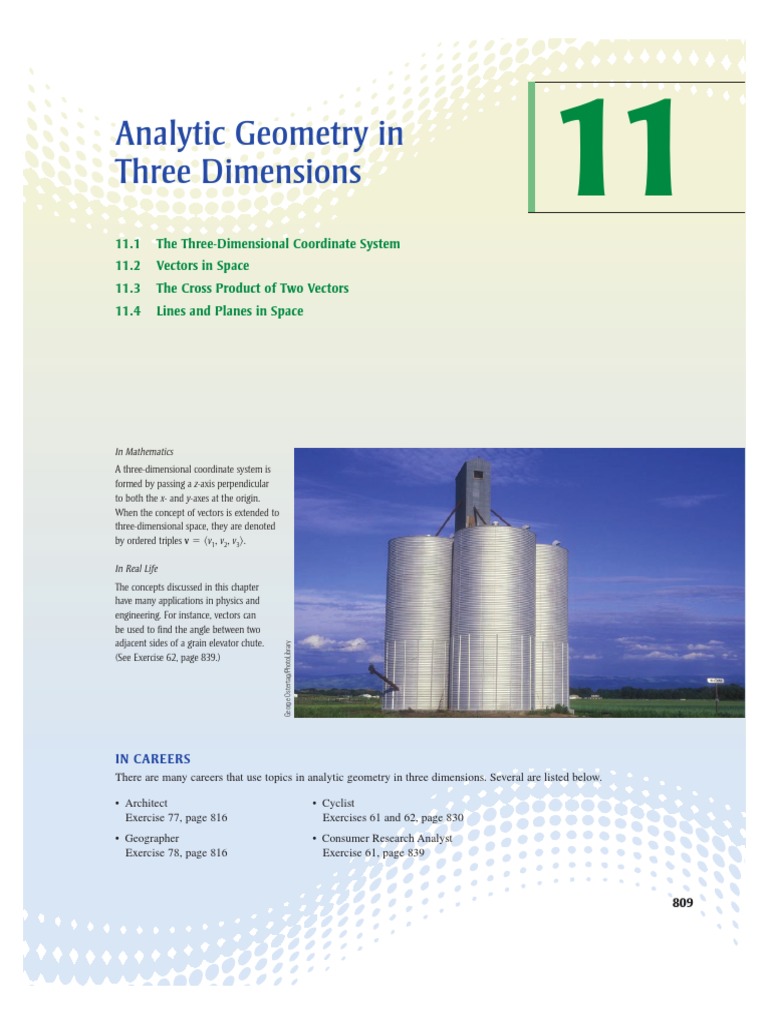 Three-Dimensional Analytic Geometry | PDF | Cartesian Coordinate System ...