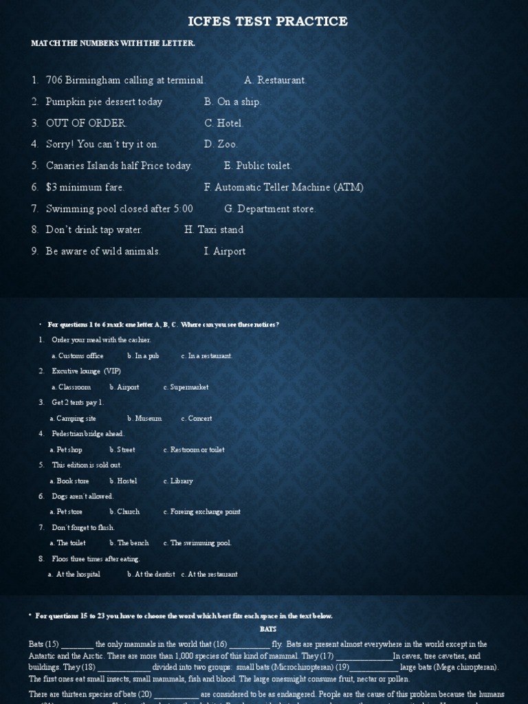 ICFES Test Practice | PDF | Bat
