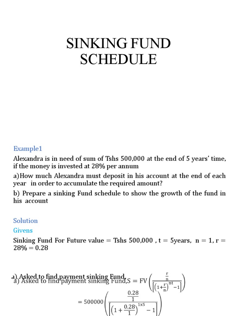 Sinking Fund Schedule | PDF | Sinking Fund | Economics