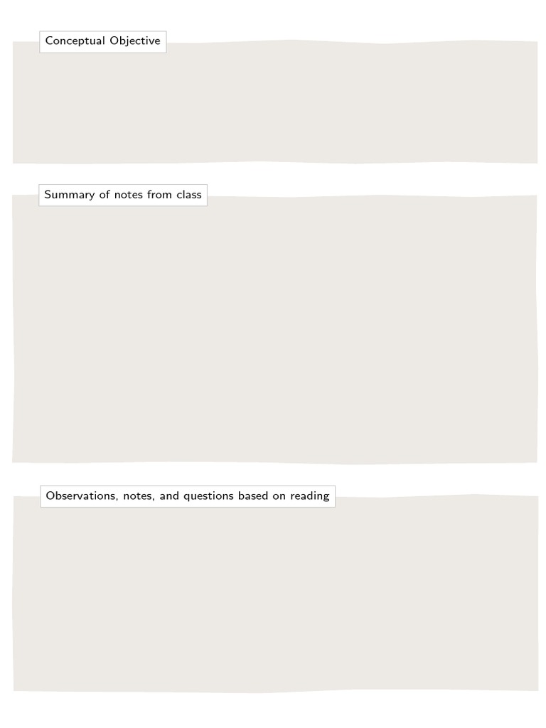 Conceptual Objective Template | PDF