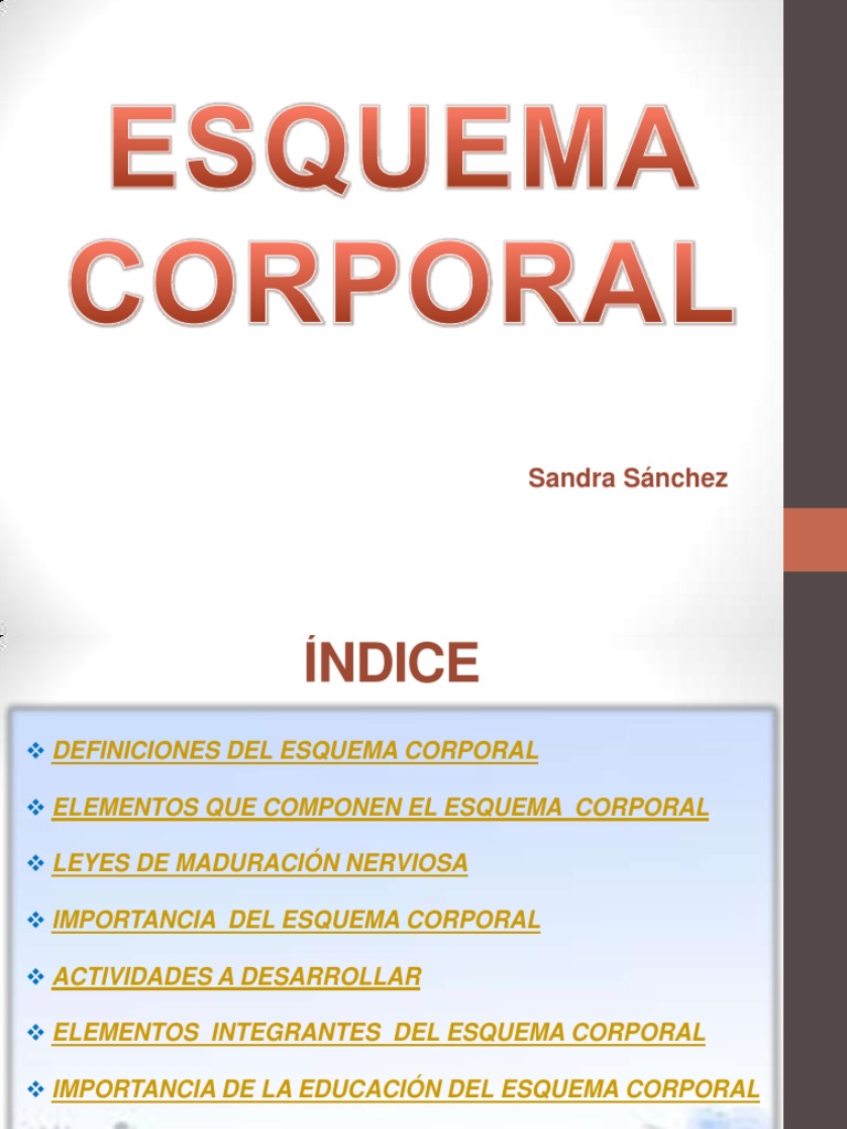 7 Esquema Corporal | PDF | Concepto | Conocimiento