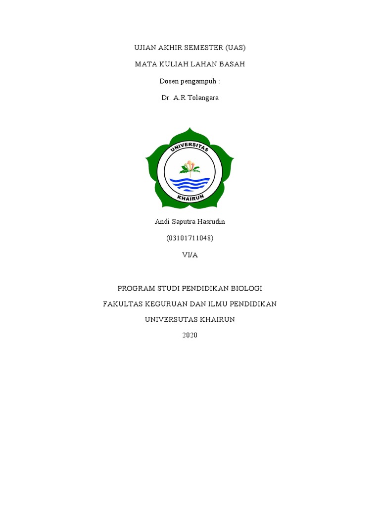 Peran dan Contoh Lahan Basah di Indonesia | PDF