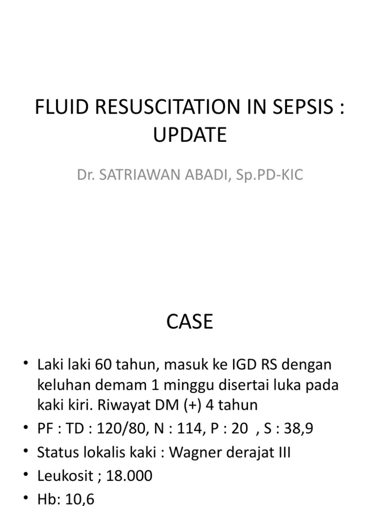 Fluid Resuscitation in Sepsis | PDF | Shock (Circulatory) | Sepsis