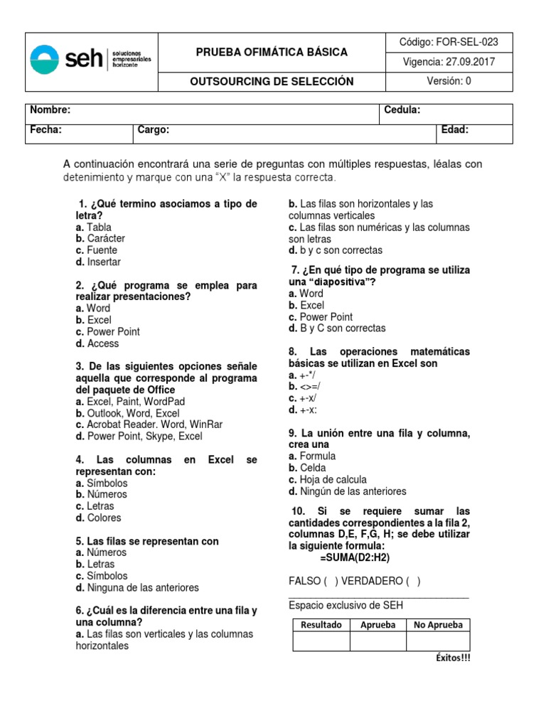 Prueba Ofimatica | PDF | Microsoft Excel | Microsoft PowerPoint Prueba Ofimatica | PDF | Microsoft Excel | Microsoft PowerPoint