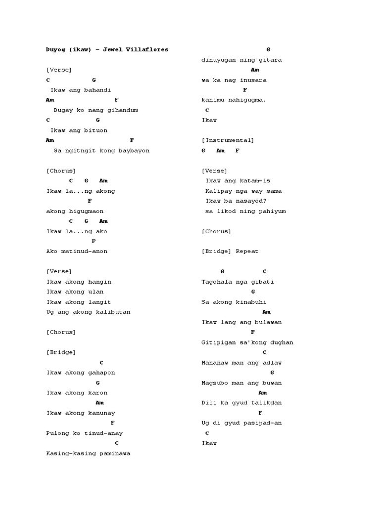 Duyog Lyrics | PDF