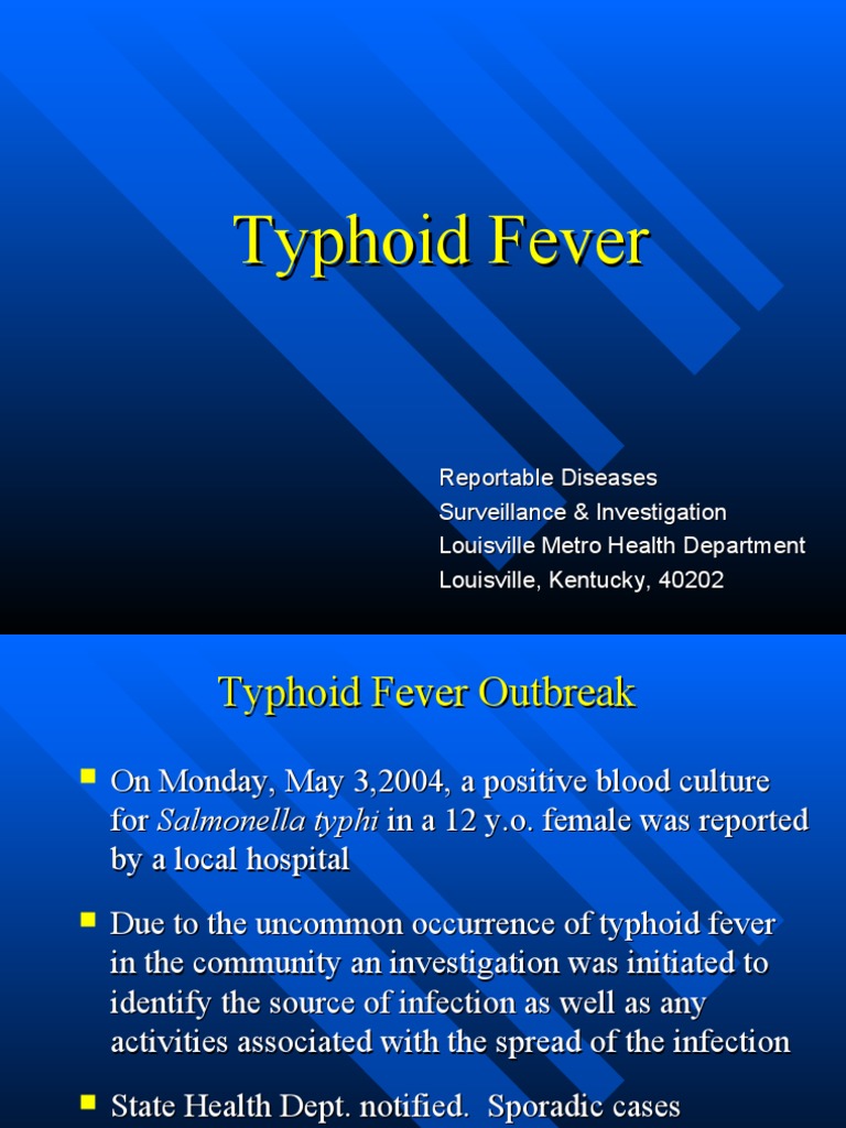 Typhoid Fever Outbreak Investigation | PDF | Salmonella | Animal Diseases