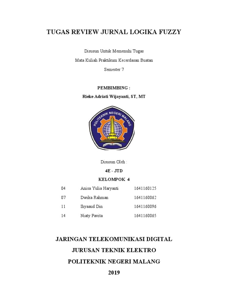 Review Jurnal Logika Fuzzy | PDF