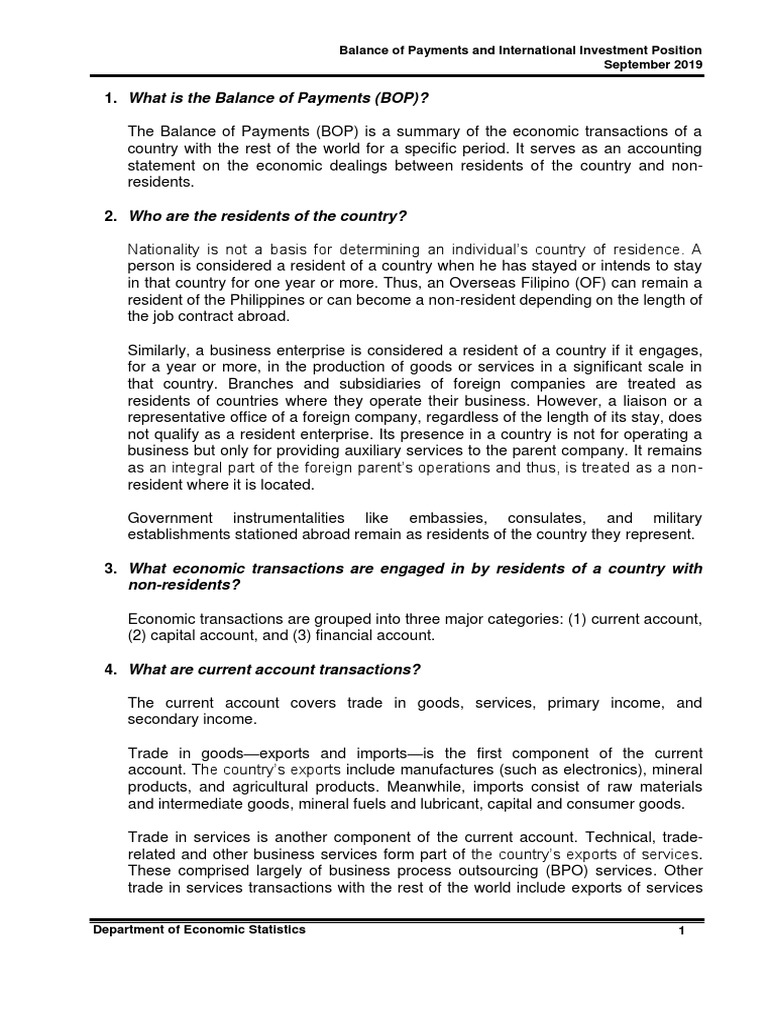 What Is The Balance of Payments (BOP) ? | PDF | Capital Account ...