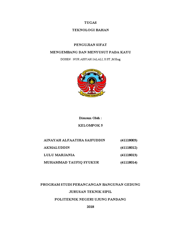 Pengujian Kembang Susut Kayu Mahoni | PDF