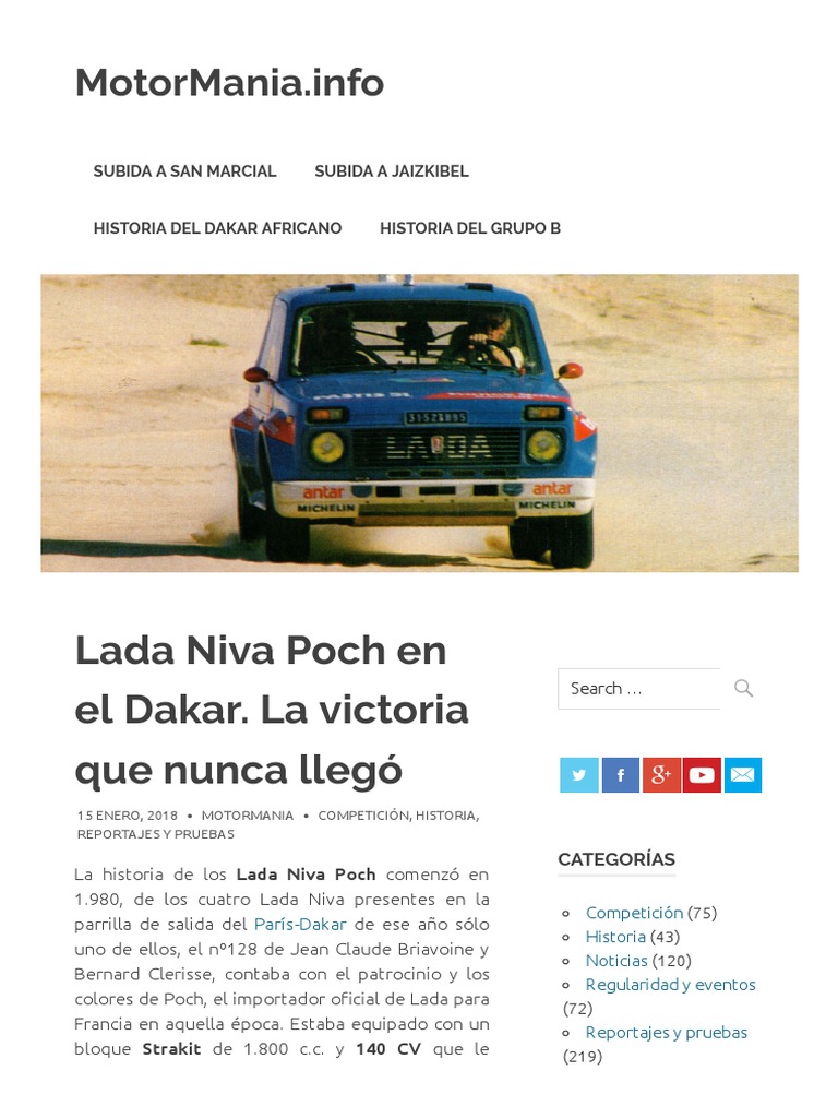 Lada Niva Poch en El Dakar. La Victoria Que Nunca Llegó - MotorMania ...