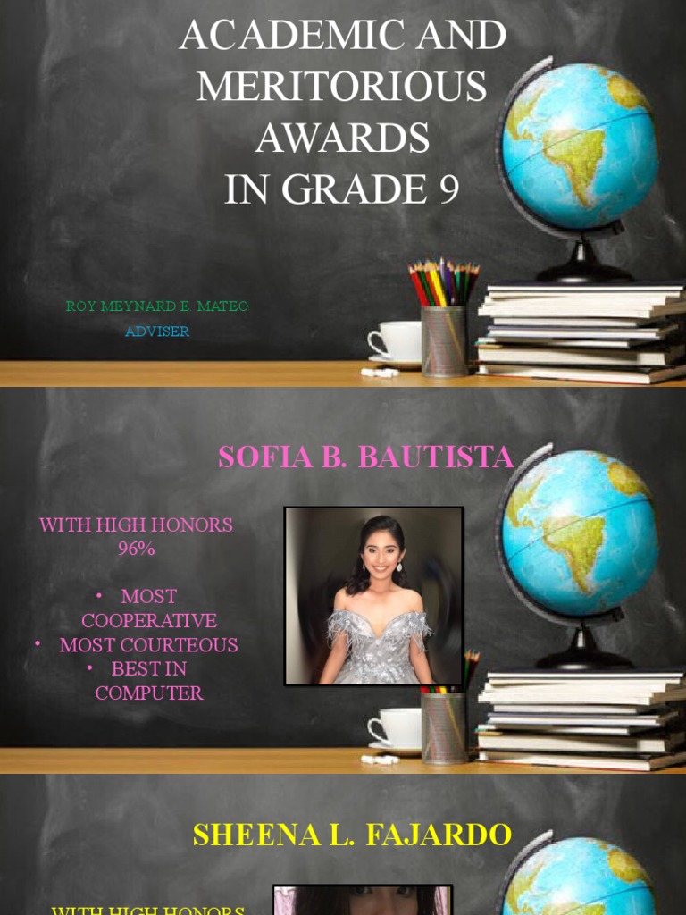 Grade 9 Academic Awards Summary | PDF