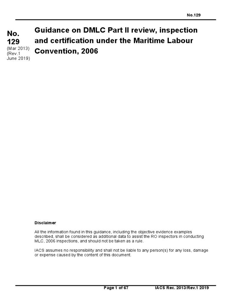 Guidance on DMLC Part II review and MLC inspection | PDF ...