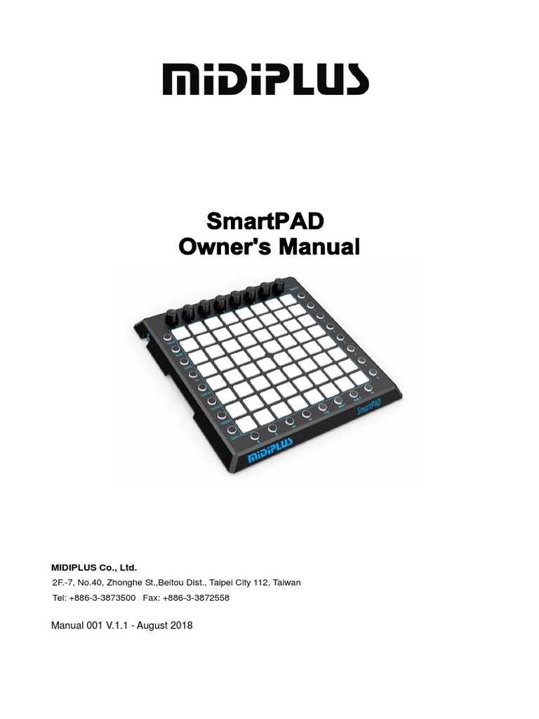 MIDIPLUS SmartPAD Manual V1.1 | PDF | Macintosh | Personal Computing