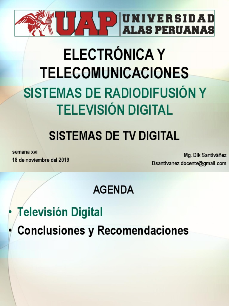 Sistema de TV Digital | PDF | Televisión | Televisión digital