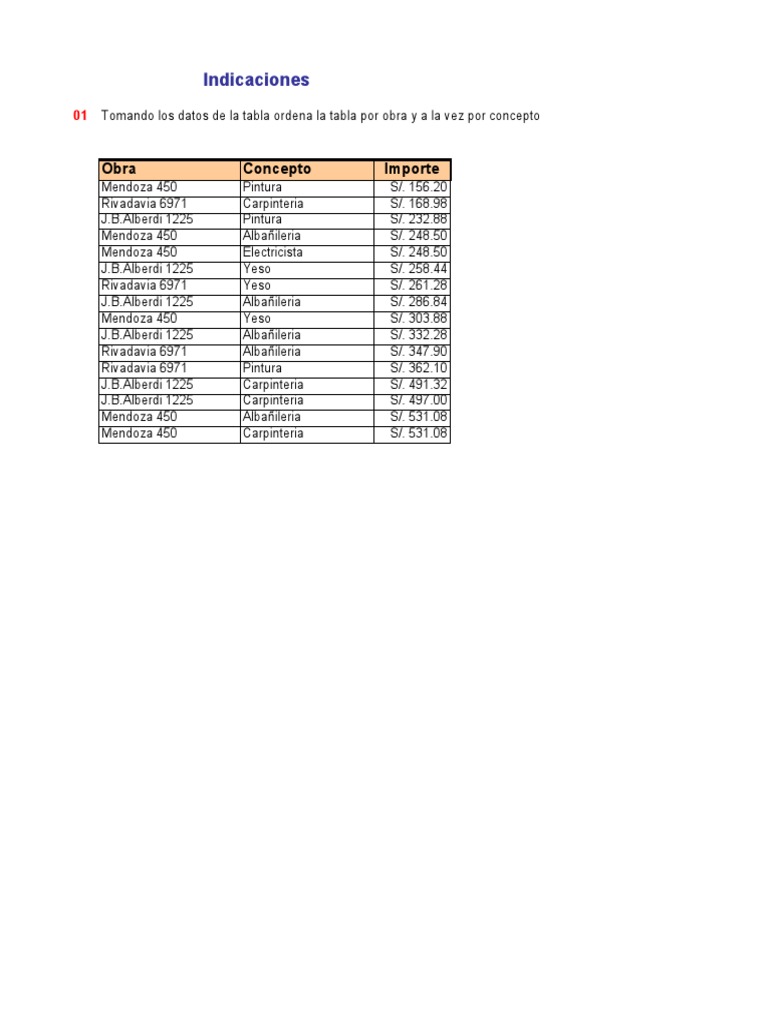 Ejercicios Semana2 | PDF | Microsoft Excel | Alimentos