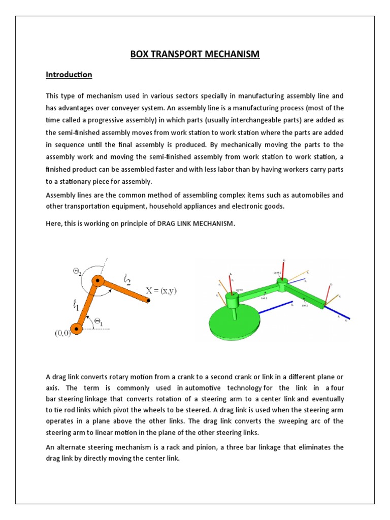 Box Transport Mechanism | PDF | Nut (Hardware) | Steering