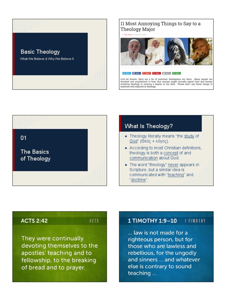 The Basics of Theology Slides | PDF | Theology | Abrahamic Religions