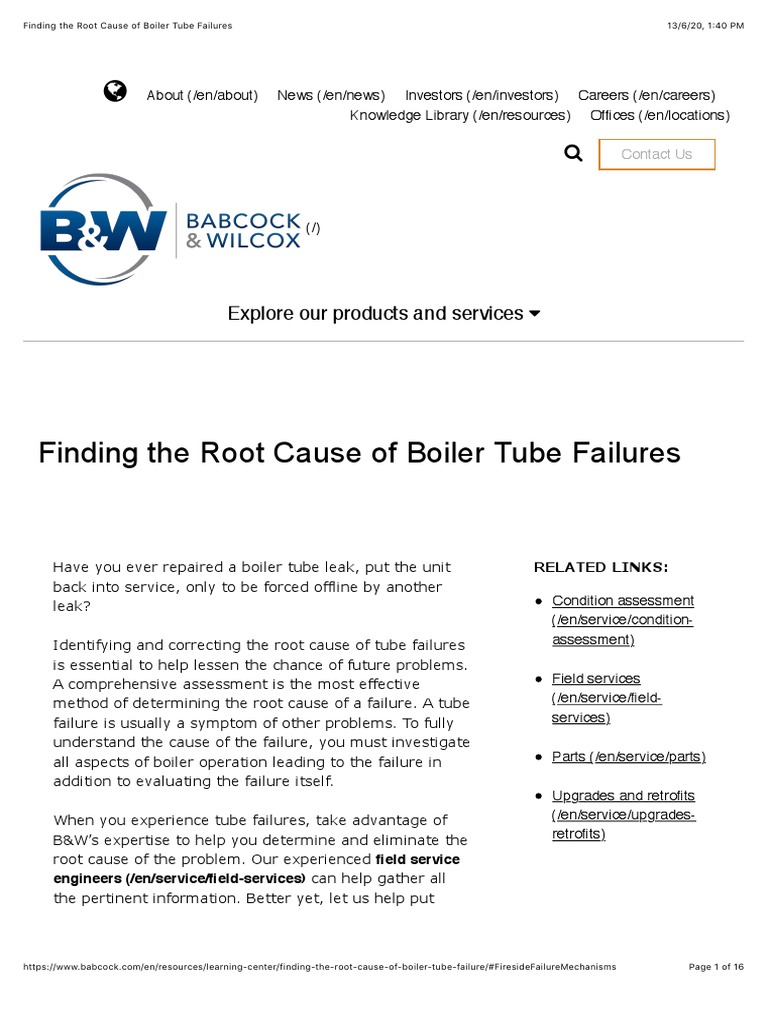 Finding The Root Cause of Boiler Tube Failures | PDF | Corrosion | Boiler