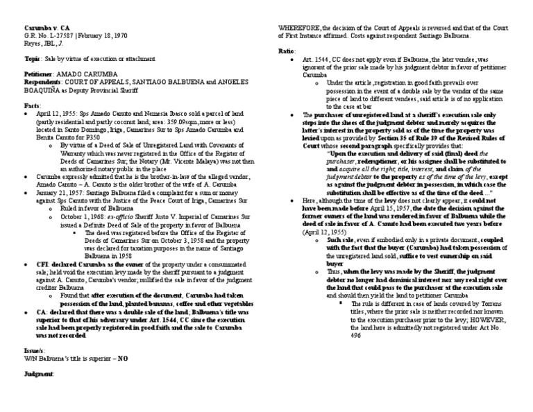 Purchaser, Redemptioner, or His Assignee Shall Be Substituted To ...