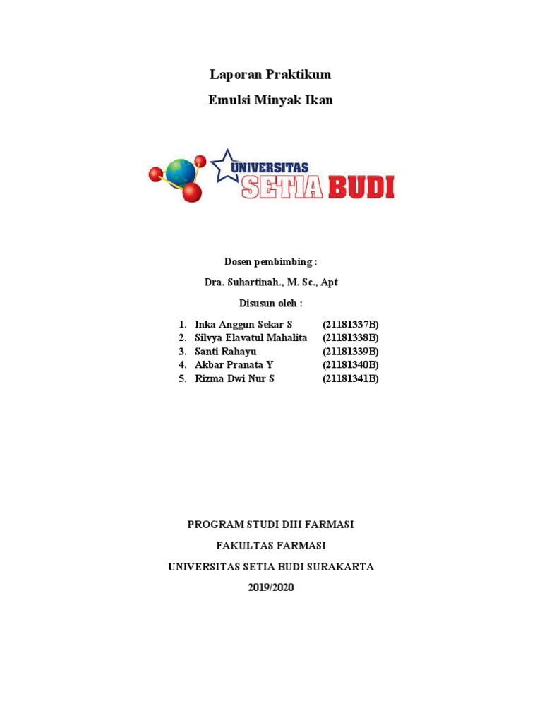 Laporan Praktikum Emulsi Minyak Ikan | PDF