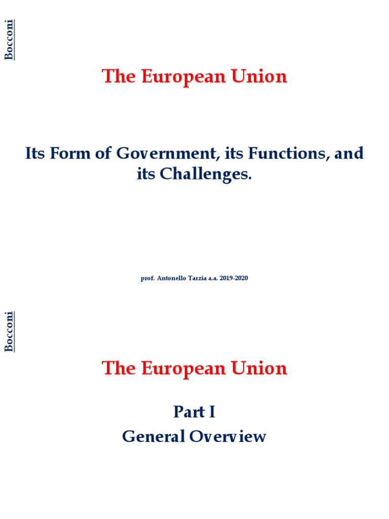 EU Form of Government and Sources of Law | PDF | European Union ...