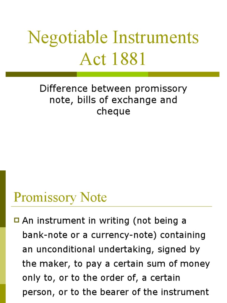 Note, Bill of Exchange | PDF | Promissory Note | Services (Economics)