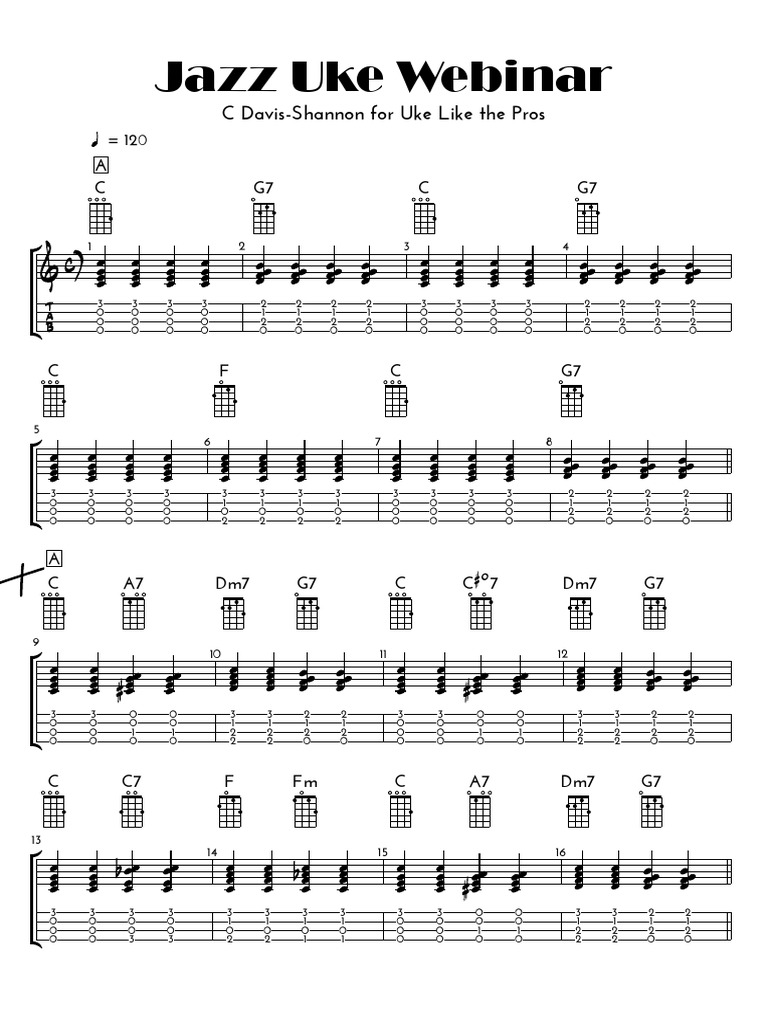 Jazz Ukulele Chords Webinar Guide | PDF