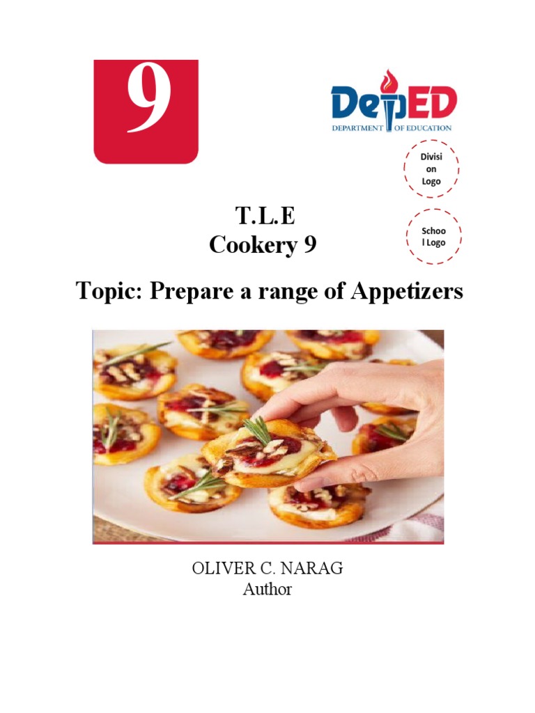 Q1week4lo2.1prepare A Range of Appetizers | PDF | Hors D'oeuvre | Foods