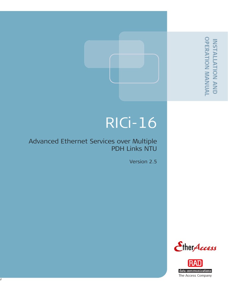 RICi-16E1T1 2.5 MN | PDF | Asynchronous Transfer Mode | Computer Network