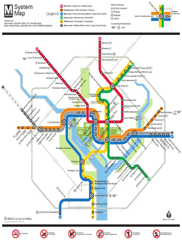 2019 System Map | PDF | Washington Metro | Transport Buildings And ...