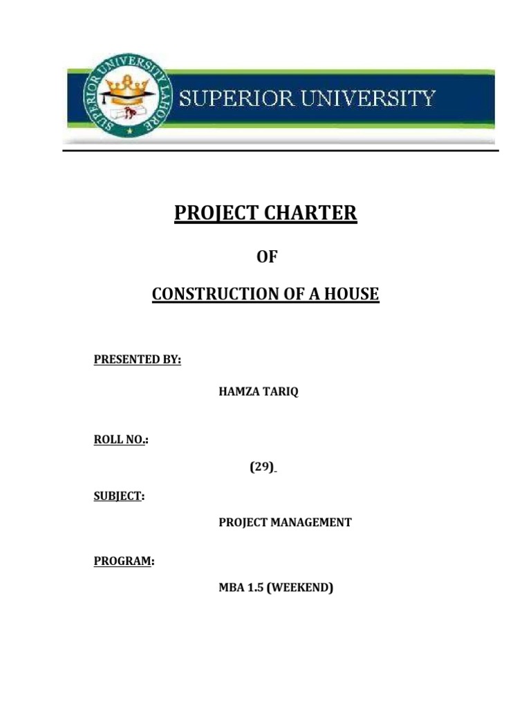 Project Charter: OF Construction of A House | PDF | Economies | Business
