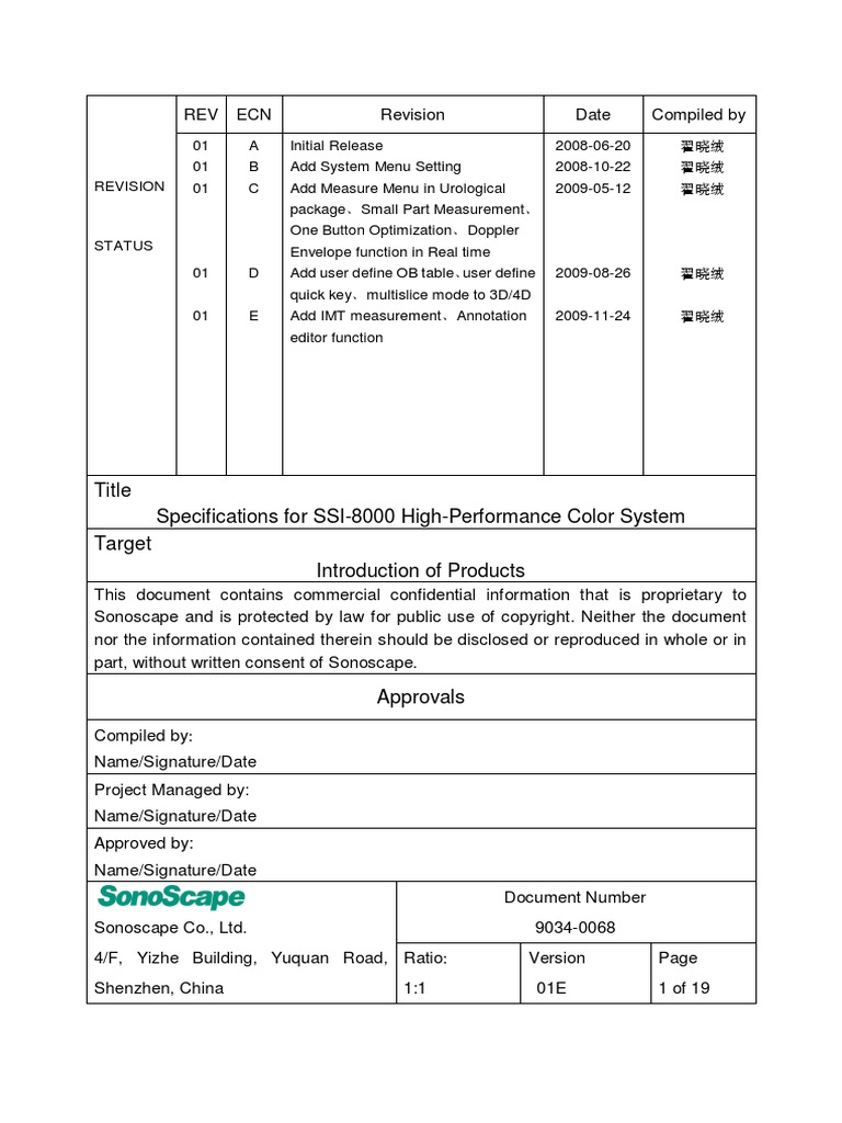 Specifications For SSI-8000 High-Performance Color System | PDF ...