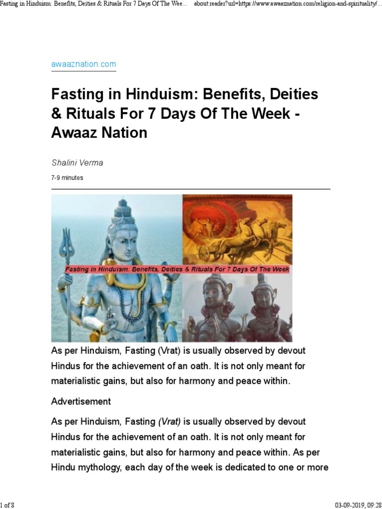 Fasting in Hinduism | Download Free PDF | Fasting | Shiva