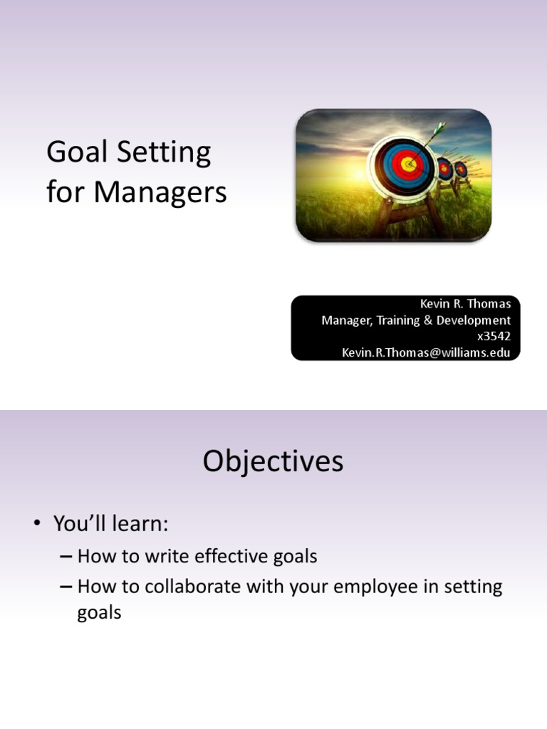 A Guide to Effective Goal Setting for Managers | PDF | Goal Setting | Goal