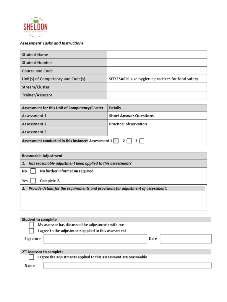 Course 4... Assessment After Editing Plagarisum Free Work1 | PDF | Food Safety | Hygiene